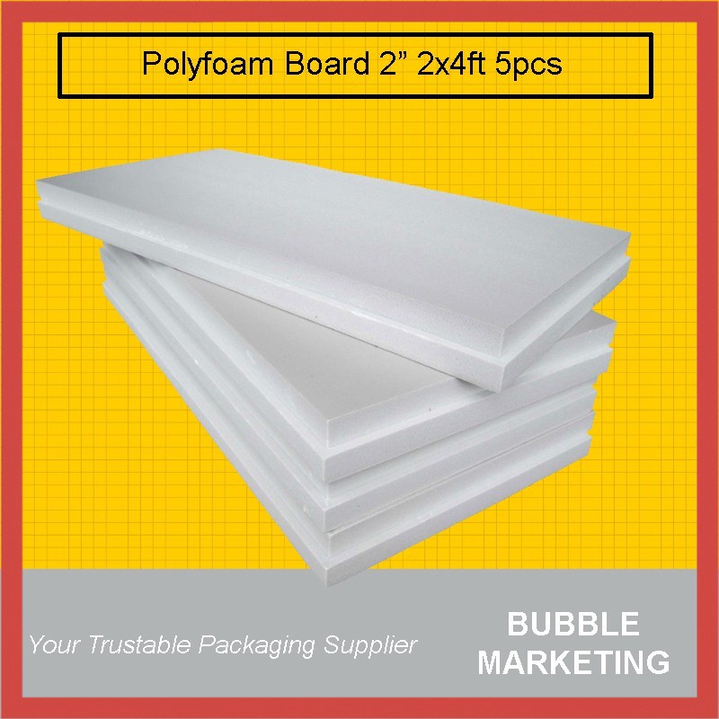 masterborong Polystyrene Foam Board 2 Inch 2x4ft (5pcs) Kabus Putih ...