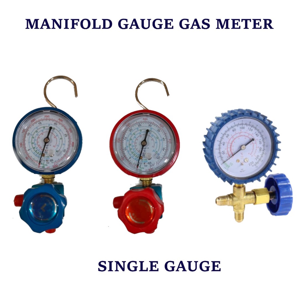 Gas Meter Manifold Gauge Low Pressure Single Gauge Air Conditioner Refrigerant FOR R22 R410A R32 ...