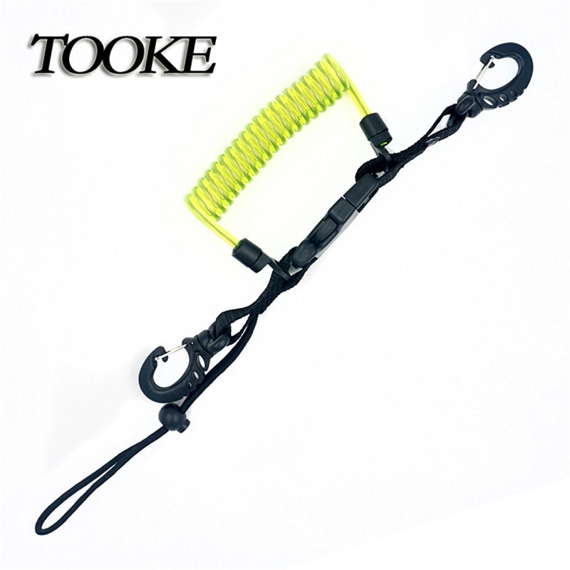 Scuba Diving Snappy Coil springs Camera Lanyard Spiral With Ring Dive ...