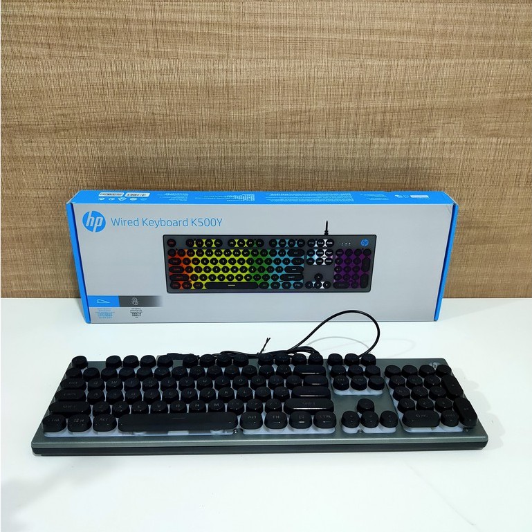 Hp Membrane Gaming Keyboard Backlight Rainbow (K500Y) | Shopee Malaysia