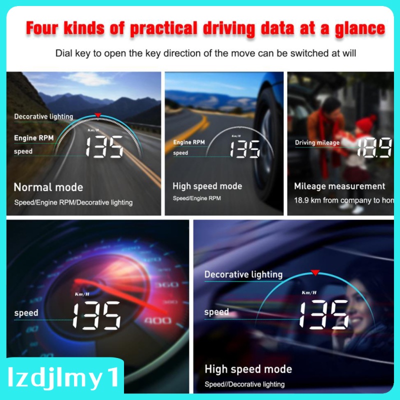 [Limit Time] M8 Head Up Display KM Tired Warning Alarm | Shopee Malaysia