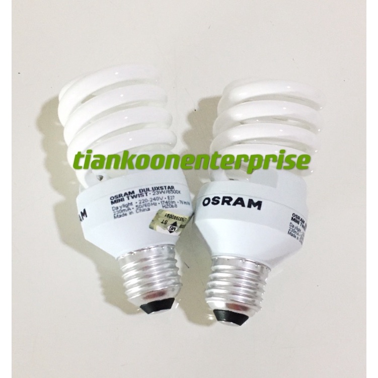 OSRAM 23W COOL DAYLIGHT SPIRAL BULB (ENERGY SAVER) 省电电灯泡 #白灯 | Shopee ...