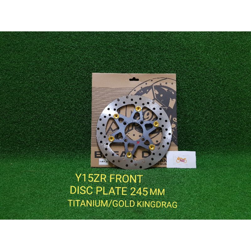 YAMAHA Y15ZR Front Disc Plate 245mm Titanium Gold Kingdrag | Shopee ...