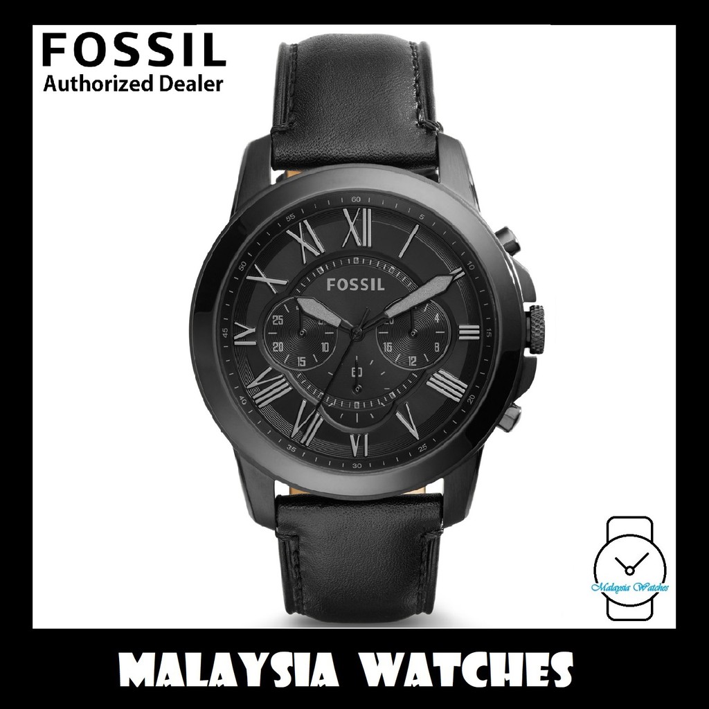 (OFFICIAL WARRANTY) Fossil Men's FS5132 Grant Chronograph Black Case ...