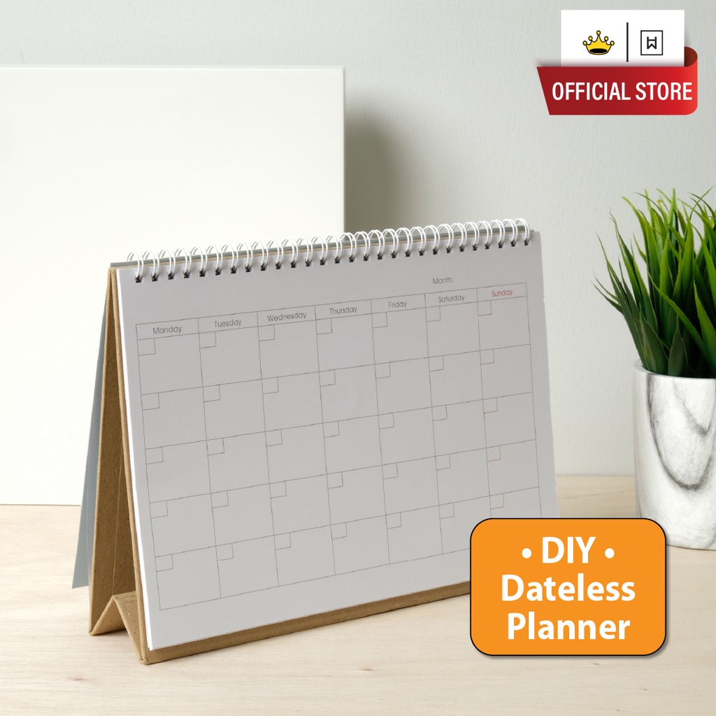 Handwriting Monthly Smart Planning Dateless Standing Calendar MSC-12 ...