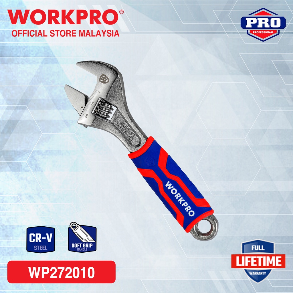 WORKPRO Adjustable Wrench (150/200/250/300mm) | Shopee Malaysia