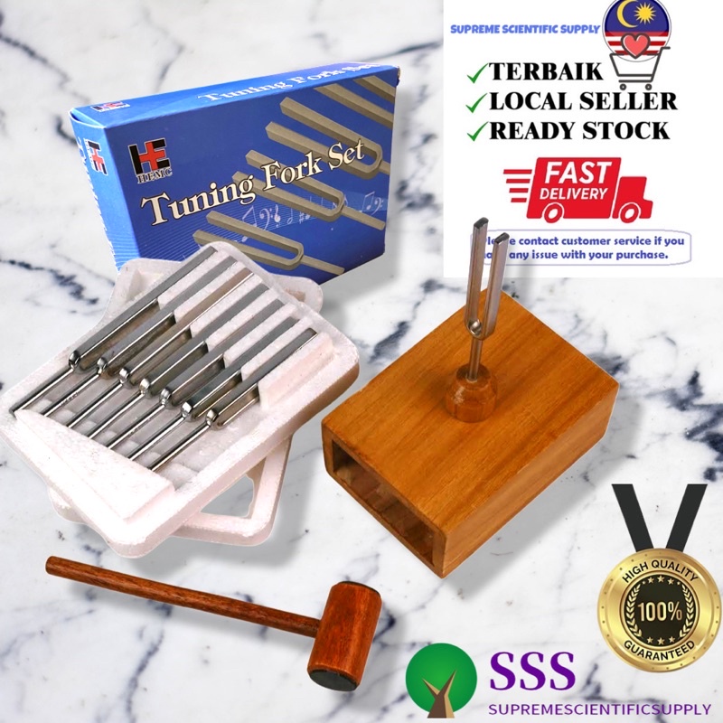 🔥[Ready stock]🔥Tuning Fork Set of 8, Steel type with Resonance Box and ...