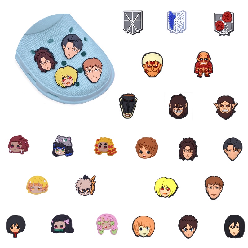 Croc Jibbit Pins Popular Anime DIY Shoe Button Stock | Shopee Malaysia