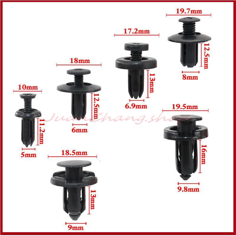 20Pcs Clip Rivet 5mm 6mm 7mm 8mm 9mm 10mm Hole Car Bumper Plastic ...