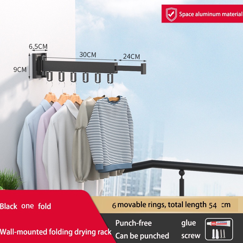 📣Ready Stock📣Aluminum alloy folding drying rack hanger new balcony ...