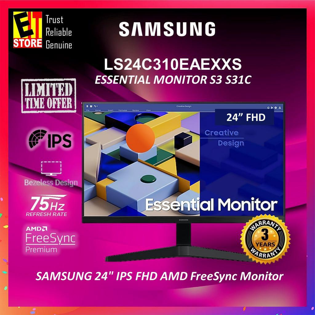 Samsung Monitor 24" S3 S31C LS24C310EAEXXS FHD IPS Panel 75Hz, 5ms, AMD ...