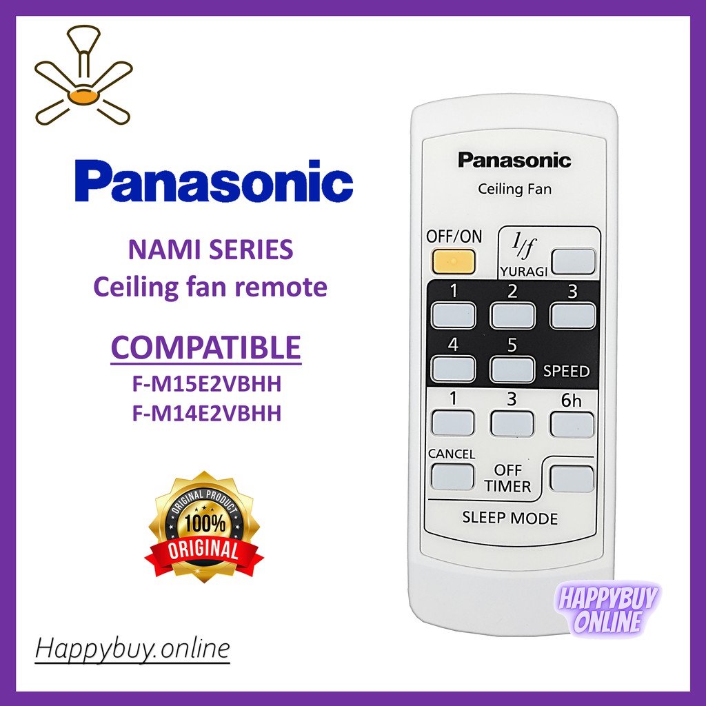 Panasonic Yuragi Ceiling Fan Remote Control 5 Speed Nami Series F ...