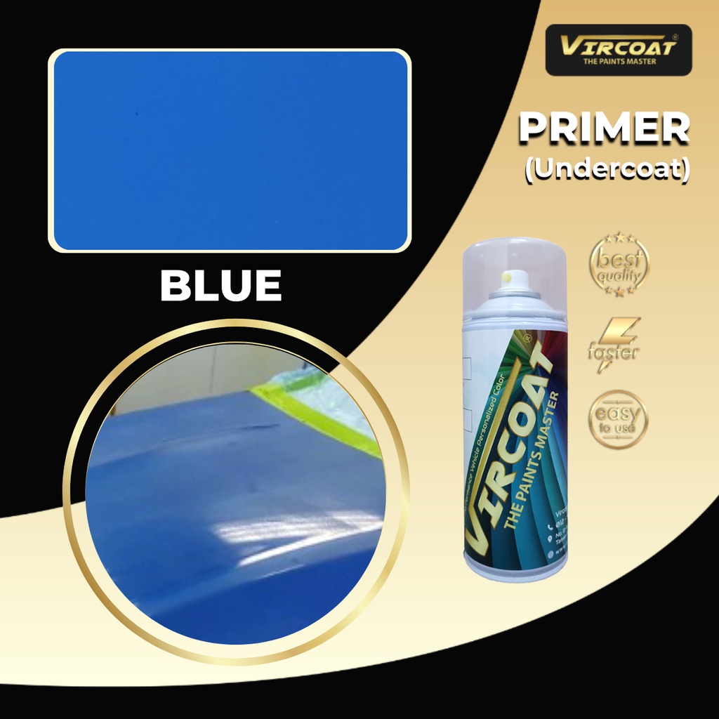 VIRCOAT Aerosol Spray Undercoat Car Motor Primer Std Colour Primer ...