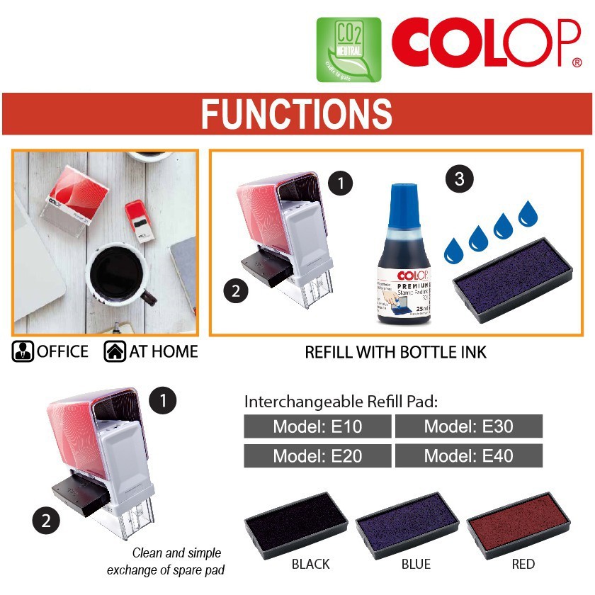 SAME DAY SHIP OUT (READY STOK) Rubber Stamp COLOP Printer Line Self Inking Stamp / TRODAT Printy ...