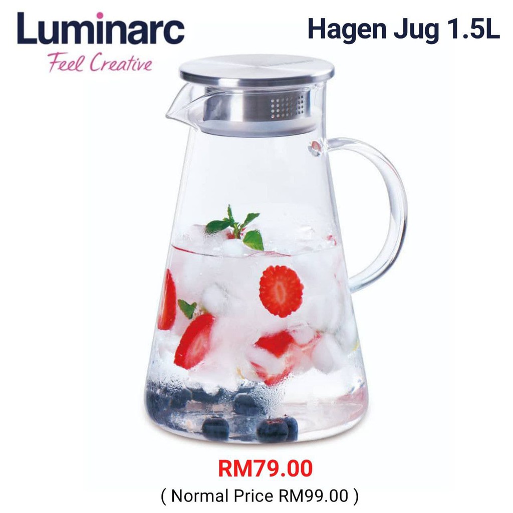 Jag Air Kaca / Luminarc hagen Jug 1.5L | Shopee Malaysia