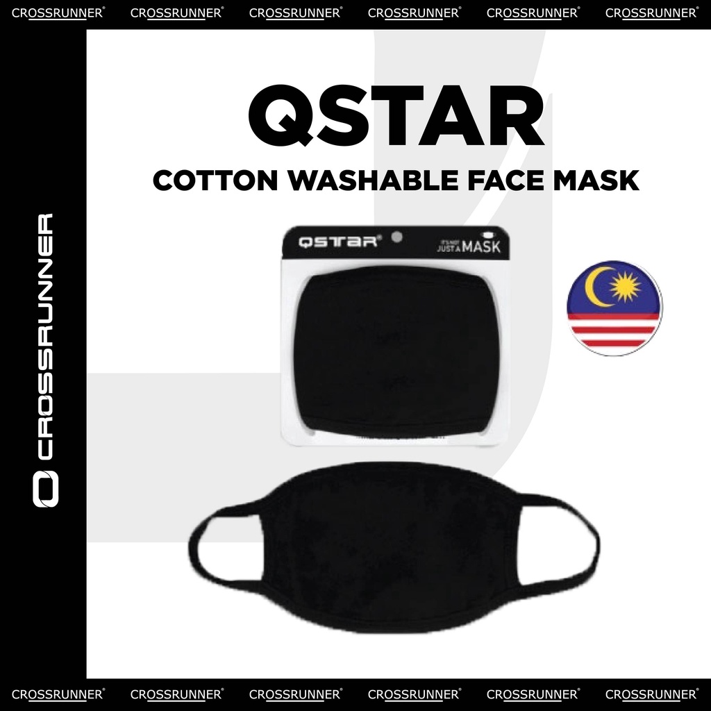 CROSSRUNNER X QSTAR Cotton Washable Reusable Anti-Haze Adult Kids Plain ...