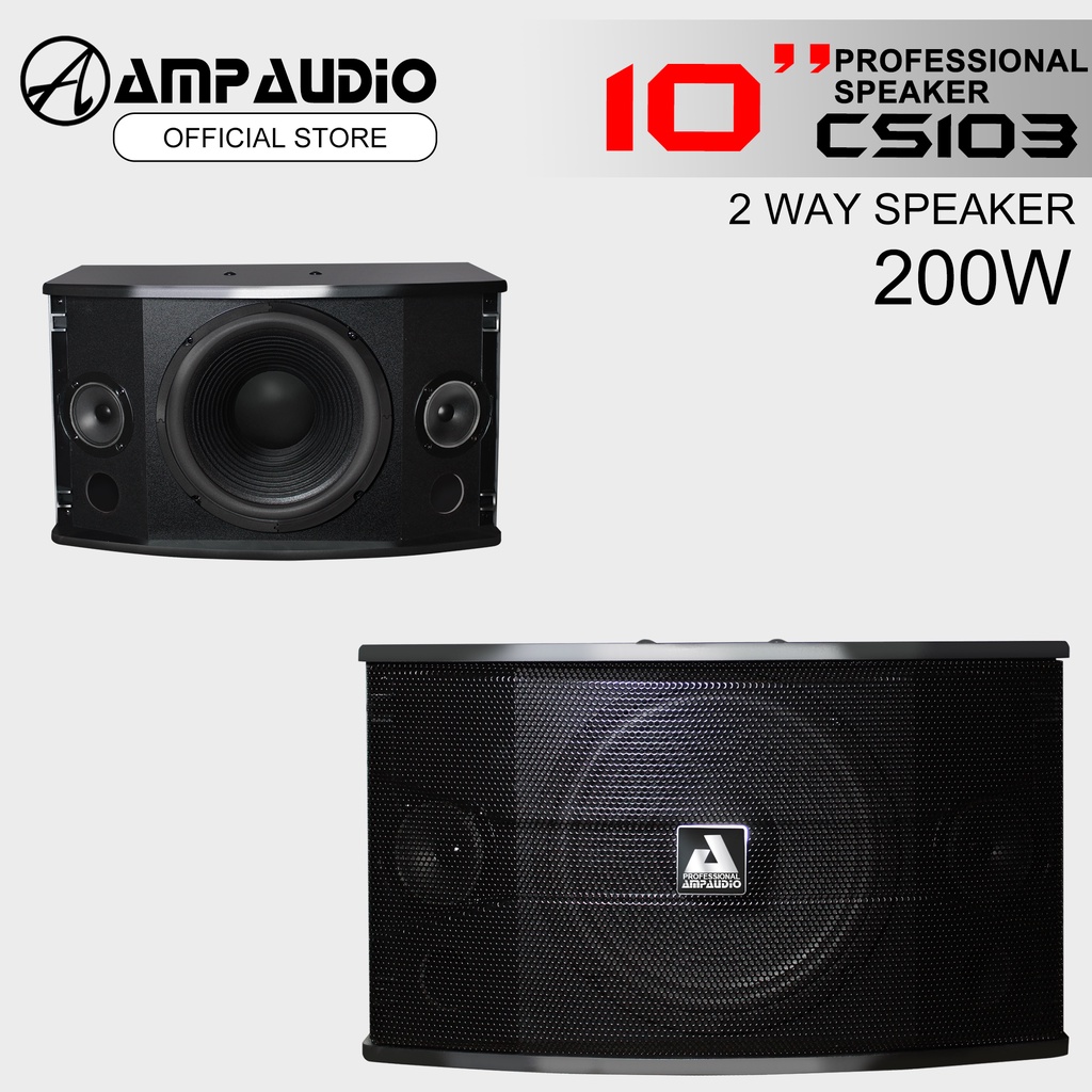 AmpAudio Speaker Karaoke Peak Power Set (300W/10") CS103 | Shopee Malaysia