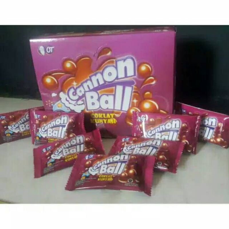 CANON Cannon BALL chewable chocolate candy 1 box contains 24 canonballs ...