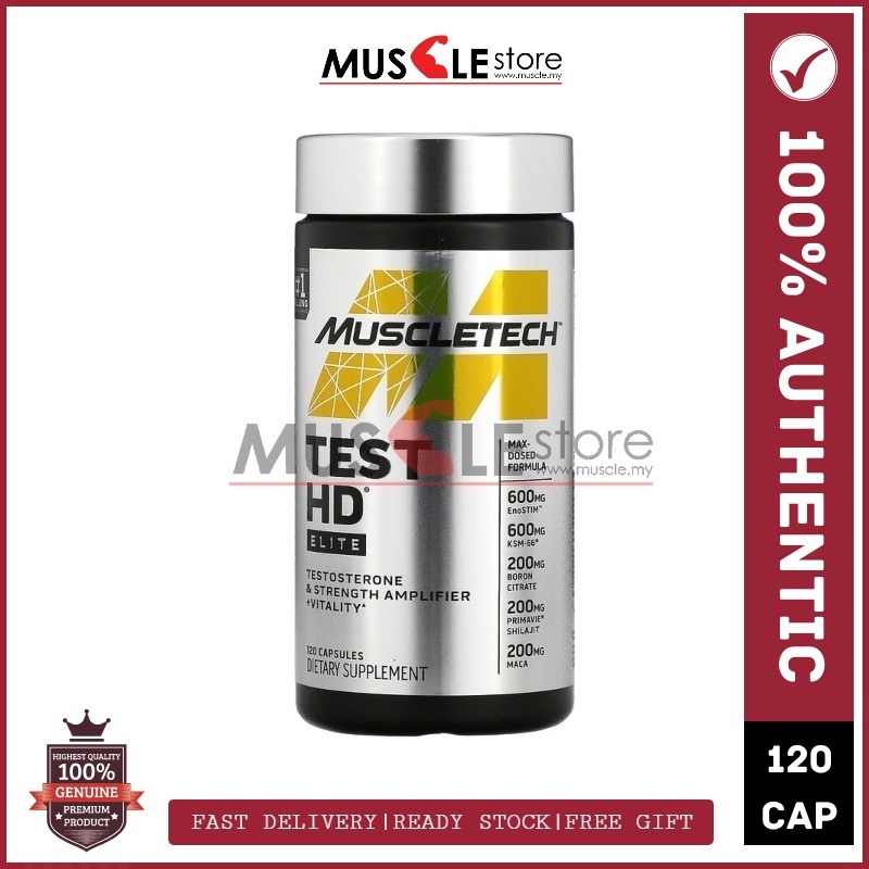 MuscleTech Test HD Elite 120 cap Boost Testoterone, Post Workout ...