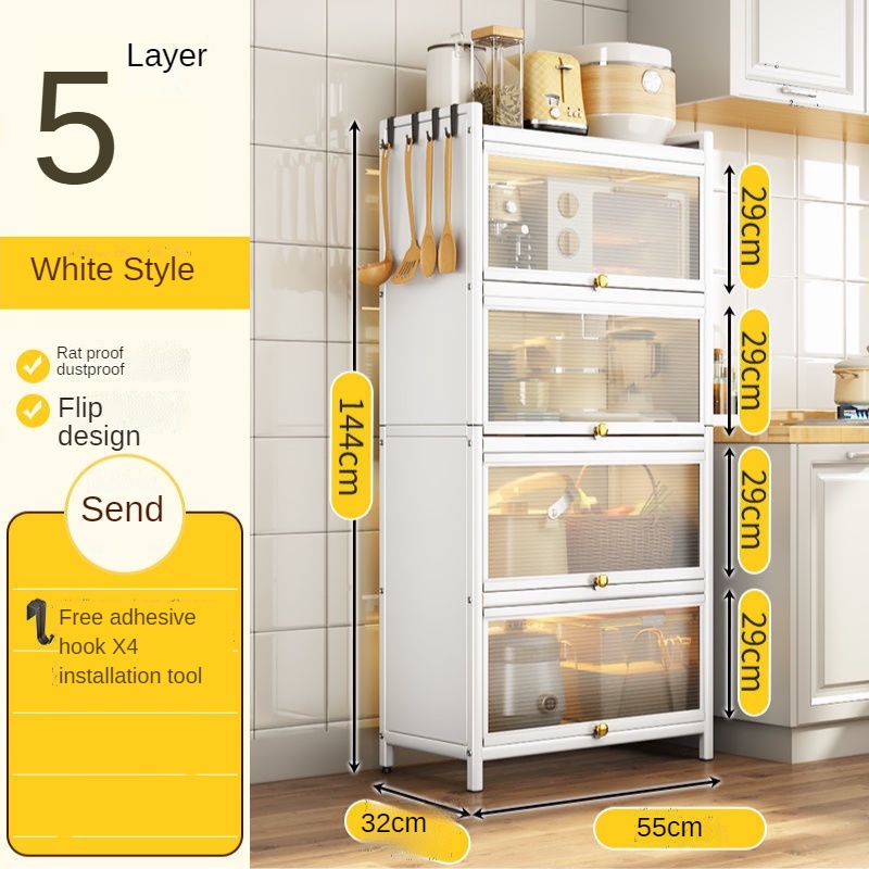 Kitchen Storage Cabinets Clamshell Cabinets with Doors Floor-to-ceiling ...