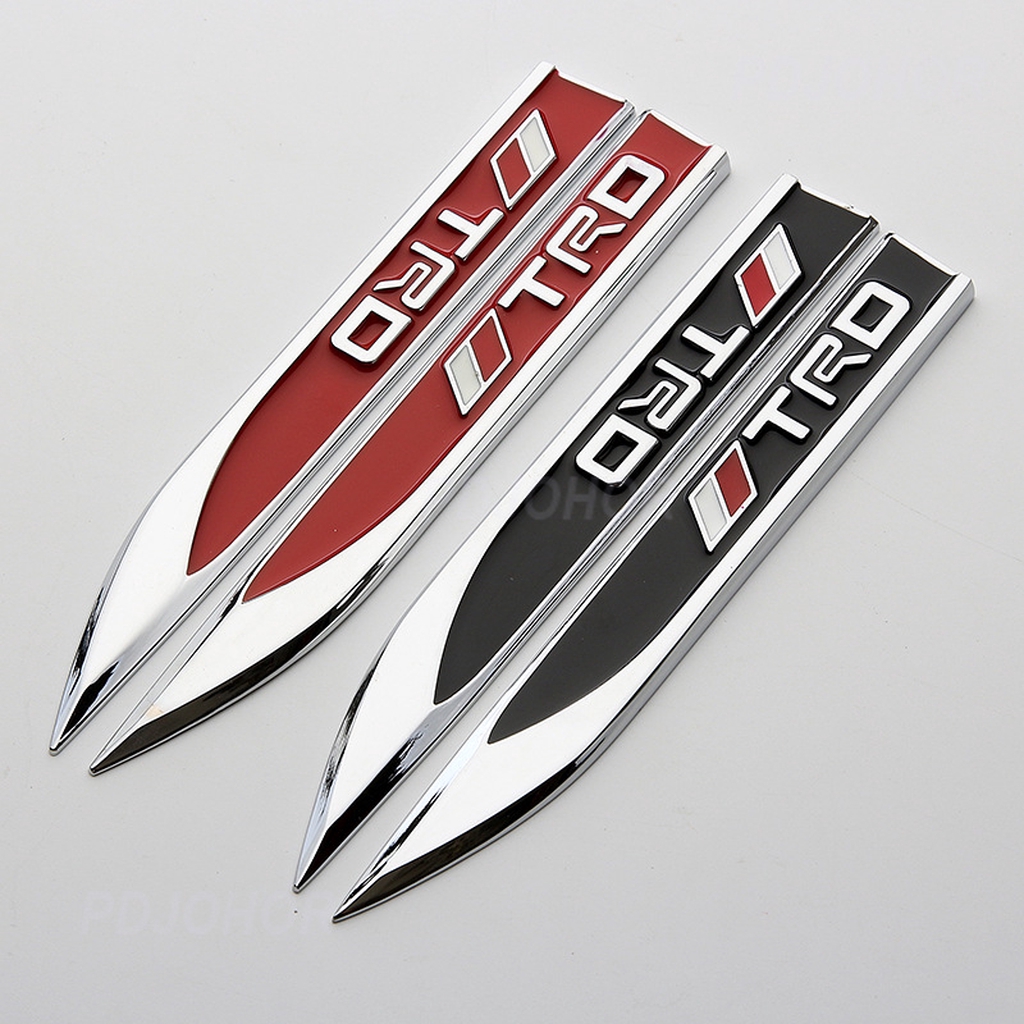 TRD Metal Modified Car Stickers Blade Leaf Board Side Markers Scratch ...
