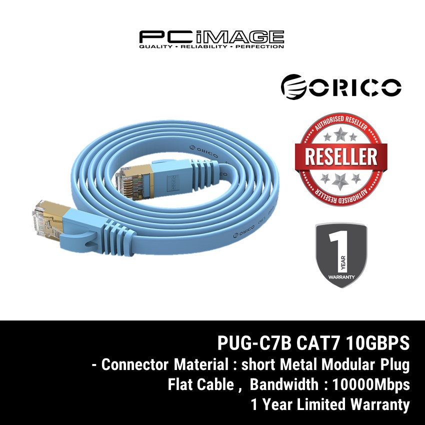 ORICO CAT7 10000Mbps Flat Ethernet Cable PUG-C7B | Shopee Malaysia