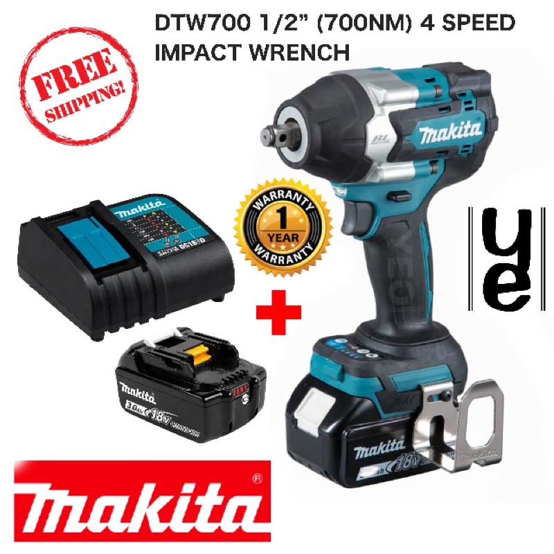 MAKITA DTW700 1/2” IMPACT WRENCH (700NM) -1 YEAR WARRANTY | Shopee Malaysia