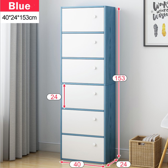 Ready Stock MsiaWooden 6 Tier 6 Doors Storage Cabinet Cubit Book Shelf ...