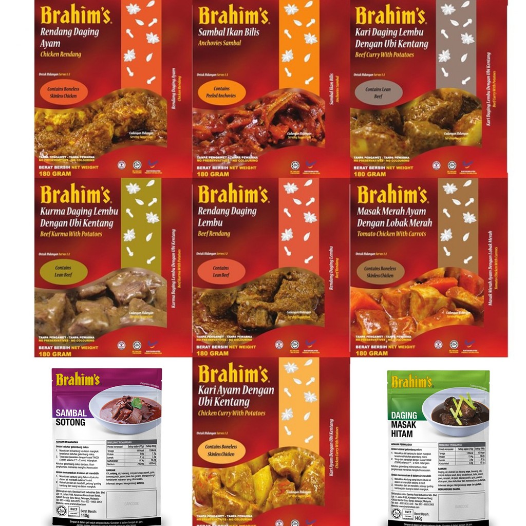 [Ready Stock] Brahim's Meals Ready To Eat Sedia Makan Ayam Daging Ikan ...
