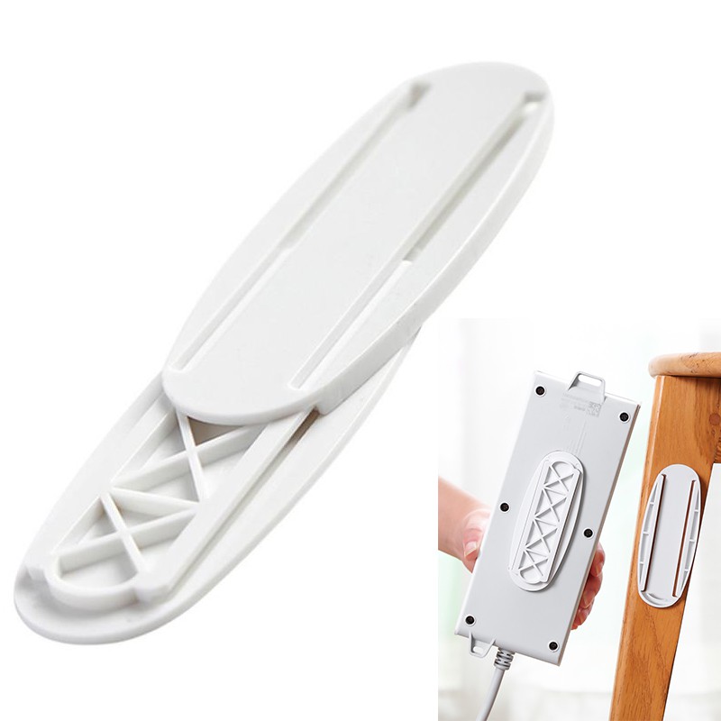 Seamless Punch-free Plug Sticker Holder Wall Fixer Power Strip Holders ...