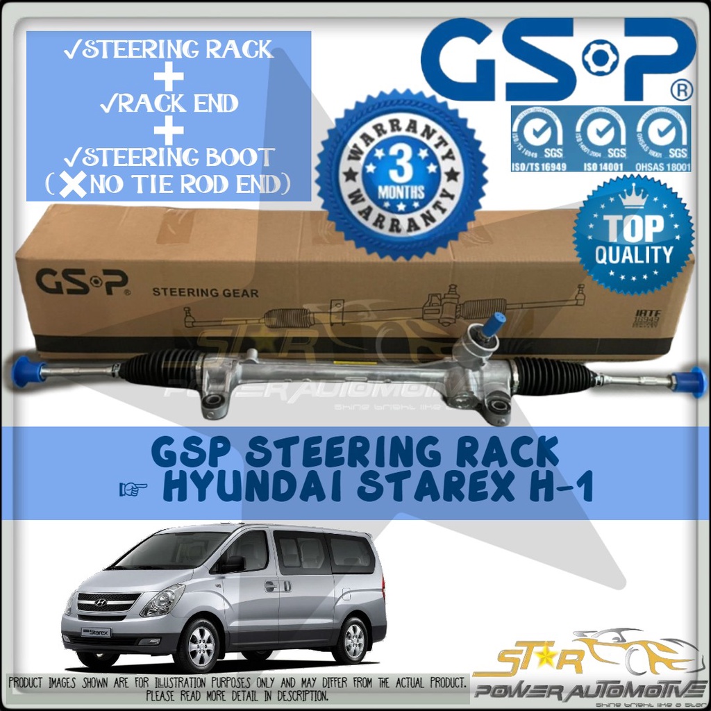 GSP Hyundai Starex H-1 H1 Power Steering Gear Rack Assy Set ( SR900365 / 57700-4H901 ) | Shopee ...