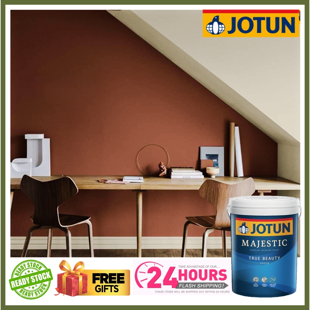 JOTUN 5L 2132 FLAX Majestic True Beauty Sheen /Cat Dalam Kilat/Cat ...