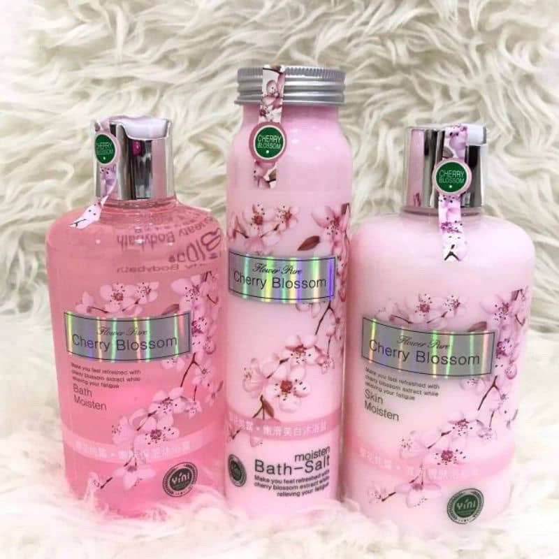 {Ready Stock} Set mandian Cherry Blossom Bath Set 3in1 500ml and 500 ml ...