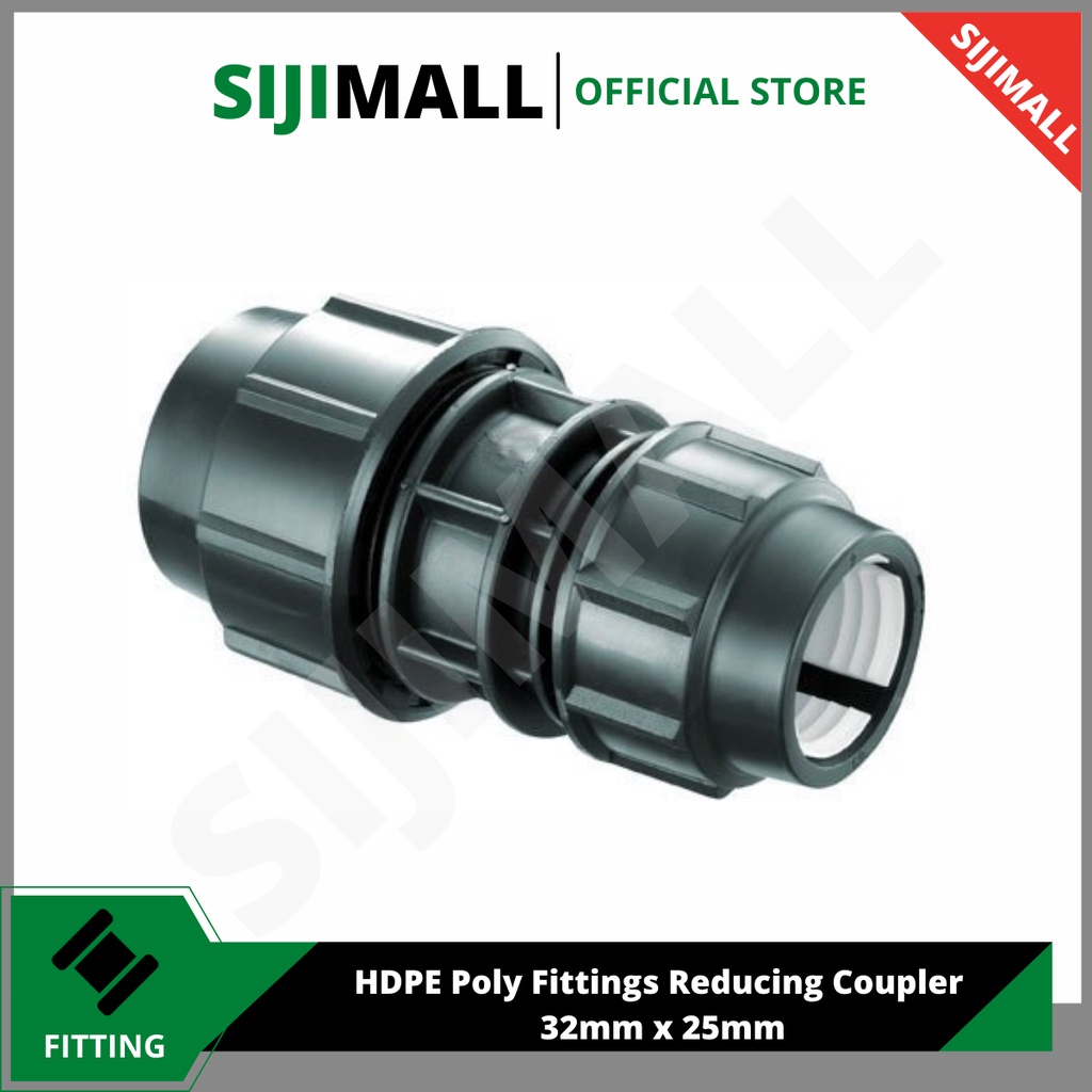 HDPE Poly Pipe Fittings Reducing Coupler 32mm x 25mm (High Quality ...