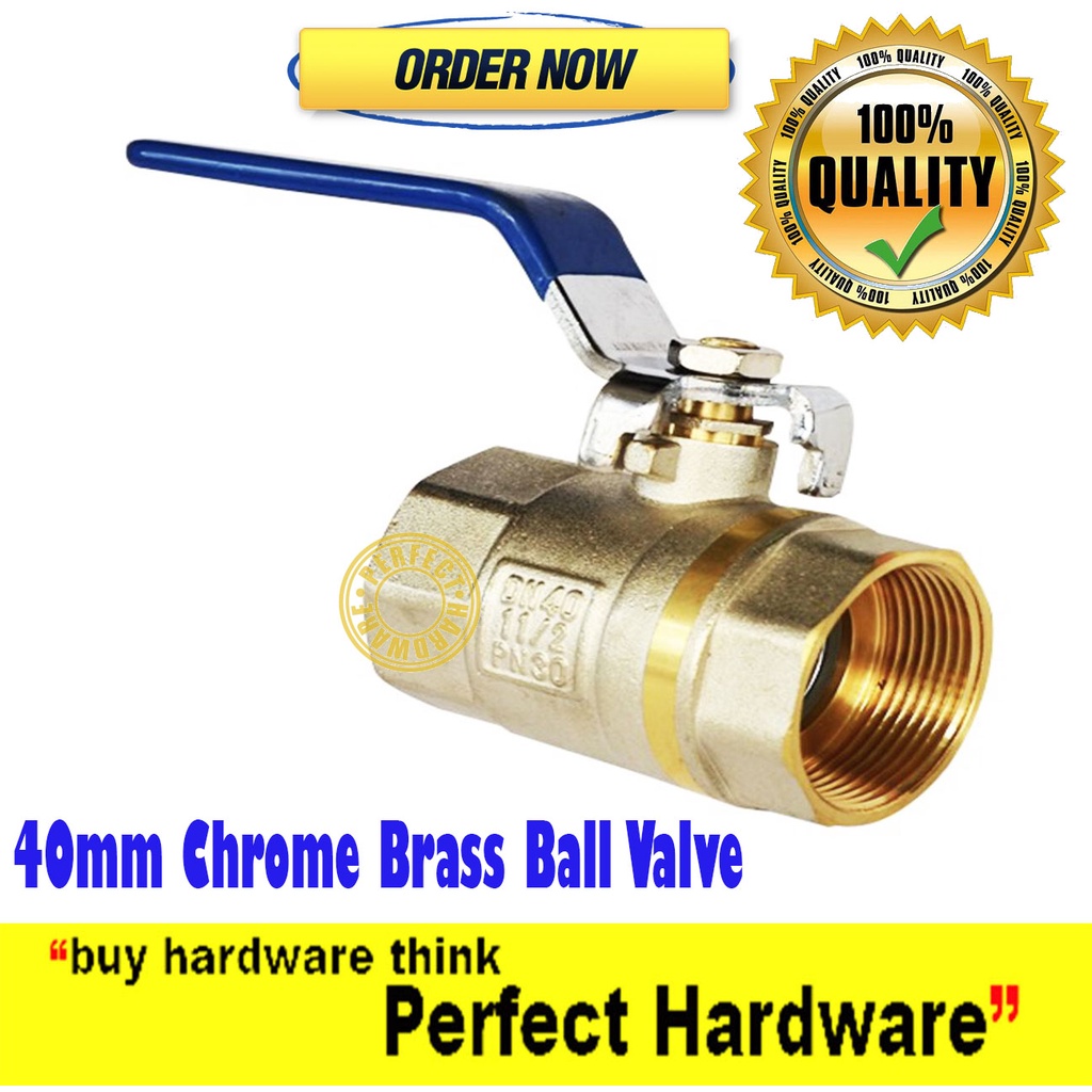 11/2" Chrome Brass Ball Valve (DN40, 1-1/2" ,PN25) | Shopee Malaysia