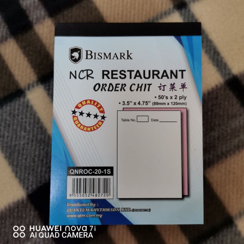 [MEOW] [2pcs/set] Buku Kertas Restaurant Order Chit (3.5" x 5") / Book ...