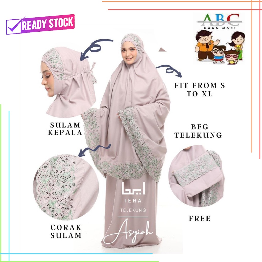 ( READY STOCK ) TELEKUNG PREMIUM COTTON SULAM BY IEHA ASYIAH | Shopee ...