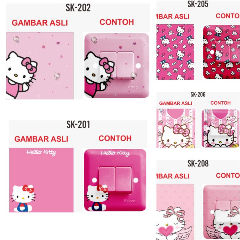 Electrical Plug Sticker/Pink Cat Pattern Light Switch Sticker | Shopee ...