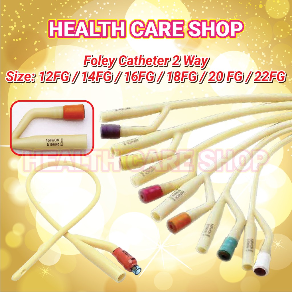 Foley Catheter 2-Way Silicone Coated | Shopee Malaysia