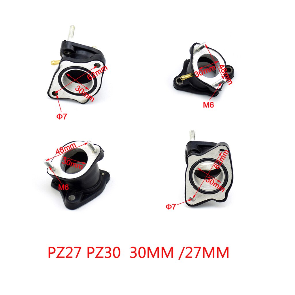 PZ30 PZ27 Carb Carbretor Rubber Adapter Inlet Intake Manifold Pip For CG250 200 250CC ATV ...