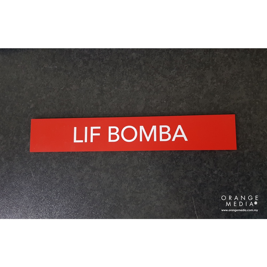 Acrylic Lif Bomba sign with red base (Buy one free one) | Shopee Malaysia