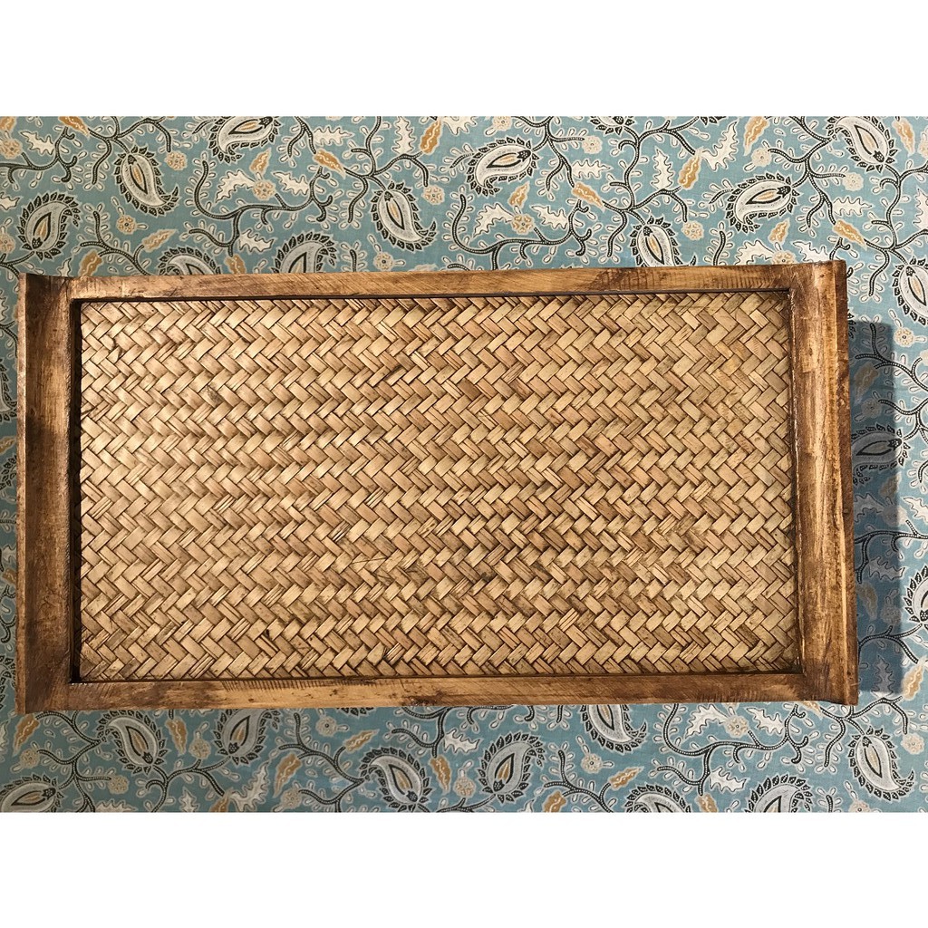 Dulang Hantaran Anyaman Mengkuang Dulang Raya Wooden Tray for Display ...