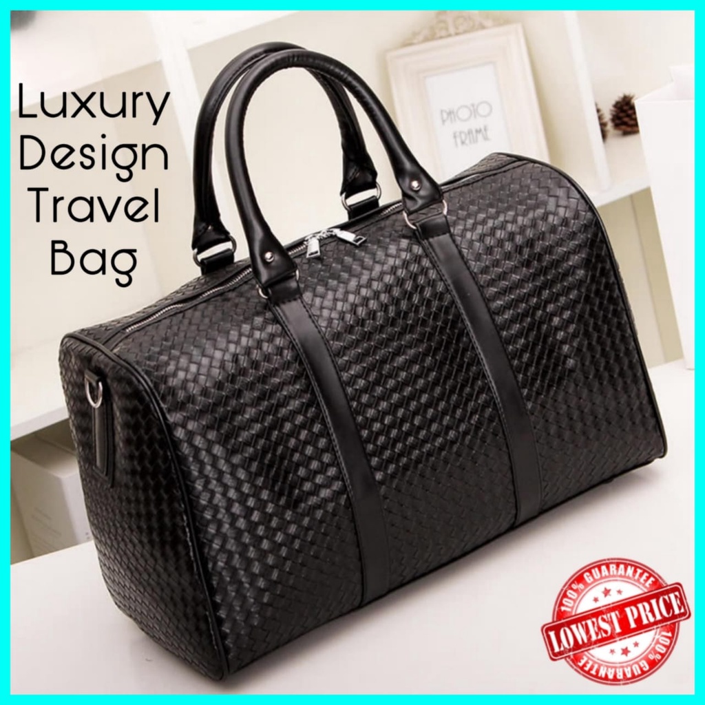 Luxury Leather Travel Bag Sling Shoulder Messenger Business Gym Casual ...