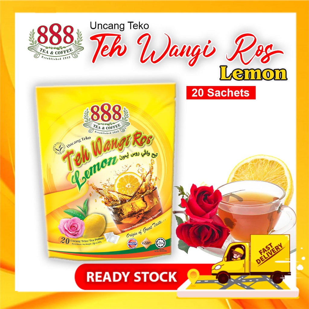 888 Teh Wangi Ros Lemon Pot Bag (2g x 20 Sachets) | Shopee Malaysia