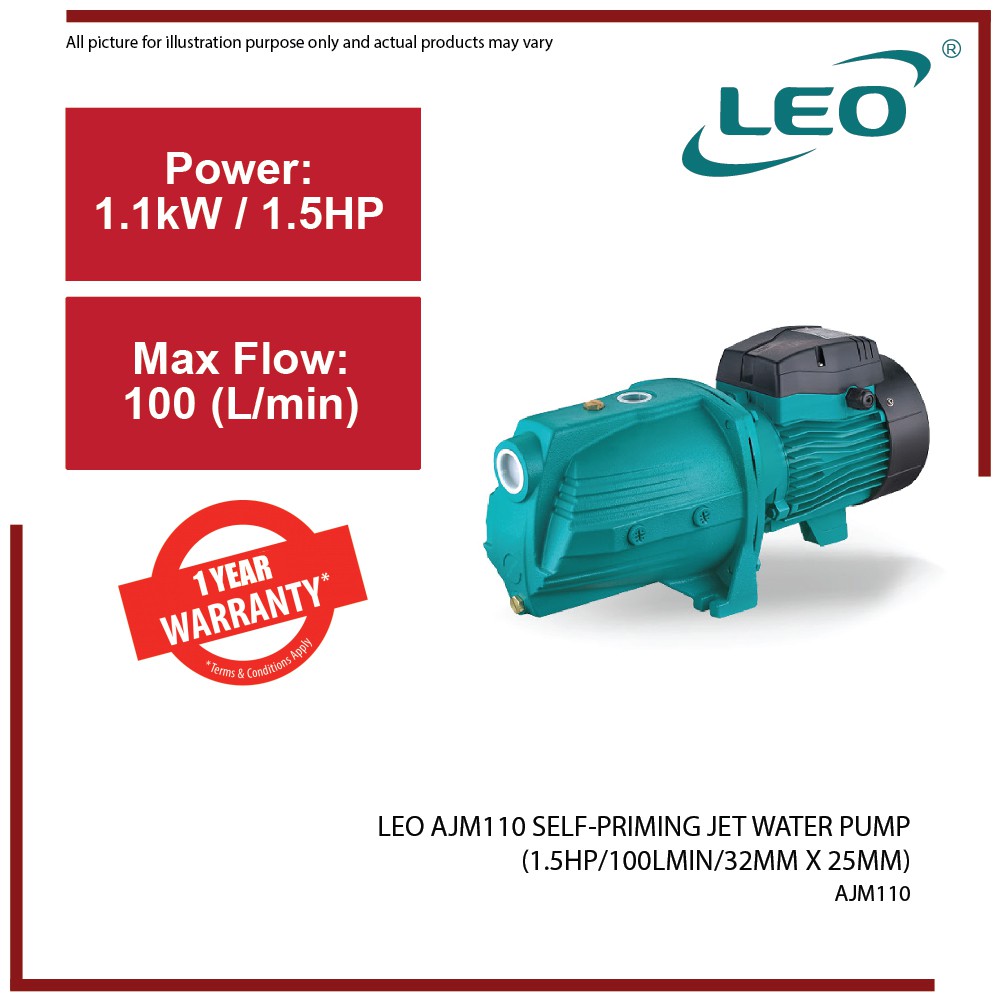 LEO AC110 CENTRIFUGAL PUMP (1.1kW/1.5HP) | Shopee Malaysia