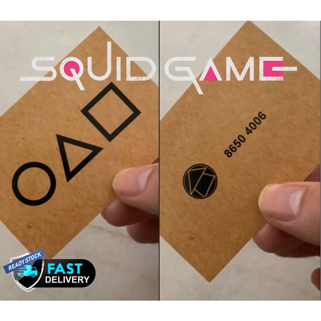 10pcs Squid Game Business Card | Shopee Malaysia