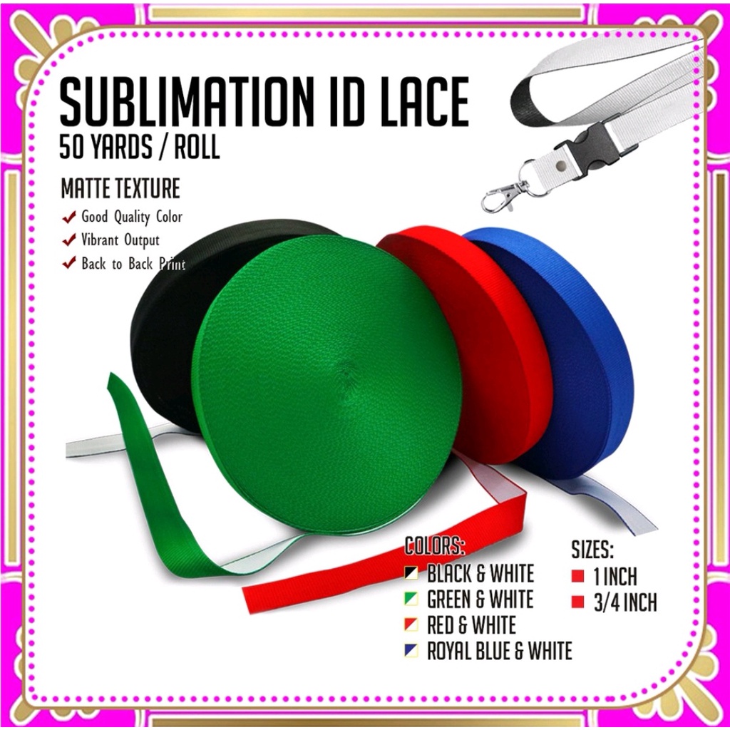 (5 ROLL)Sublimation Printable ID Lace / Lanyard Lace for ID Lace Making ...