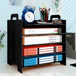 Office tabletop document tray rack paper storage stackable file ...