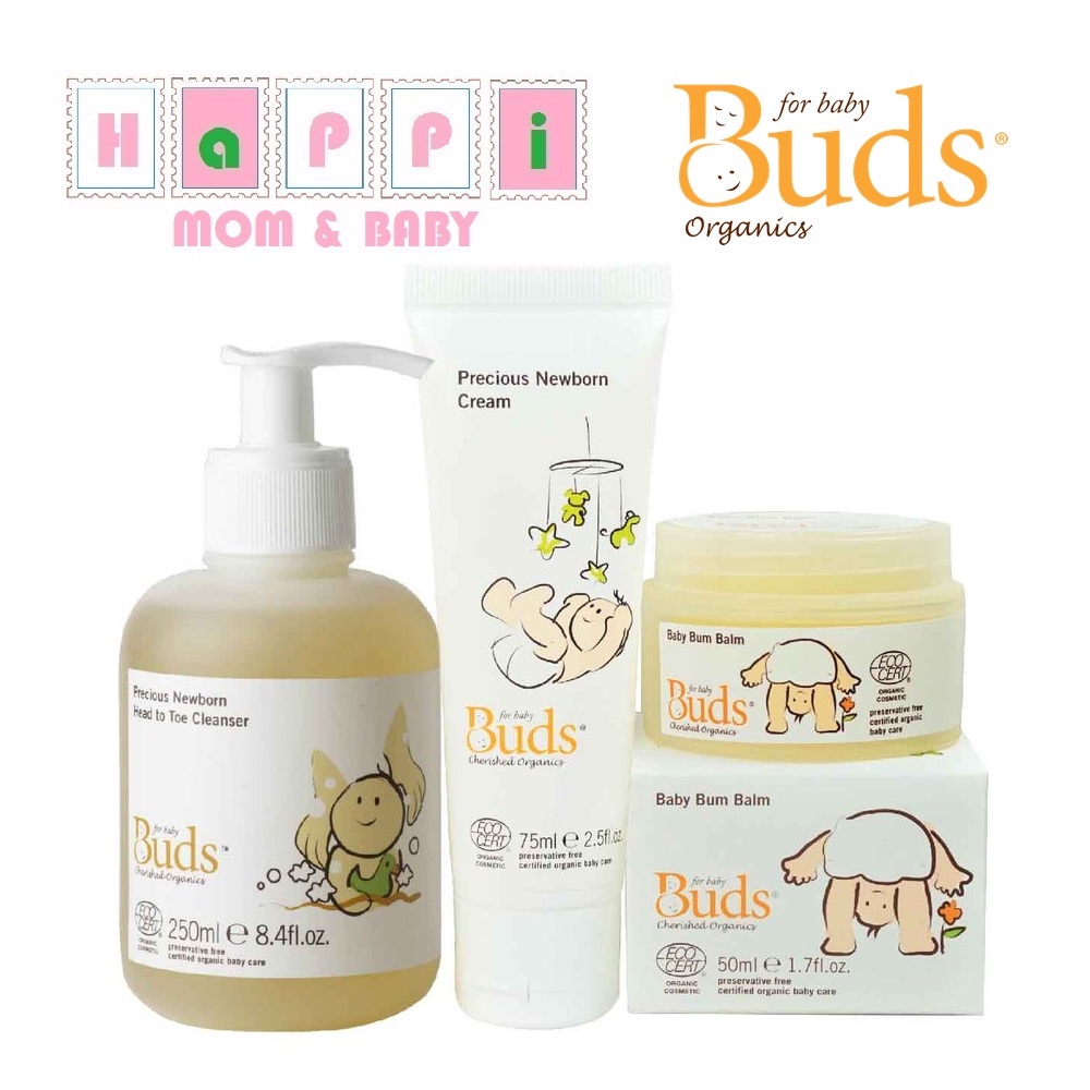 Buds Cherished Organics Precious Newborn Bundle Set, Head To Toe ...