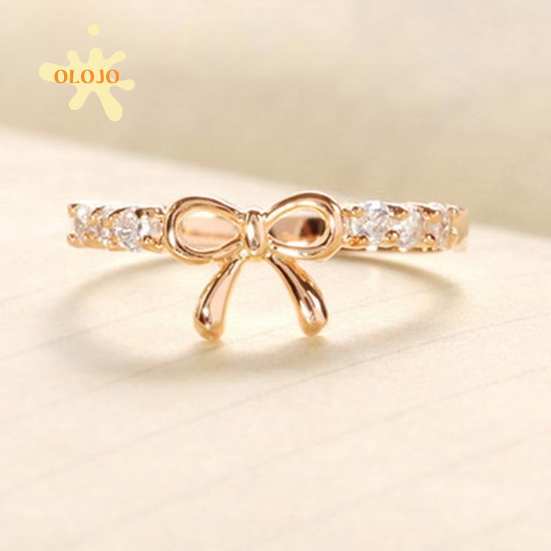 Simple Diamond Studded Bow Ring - OLO | Shopee Malaysia